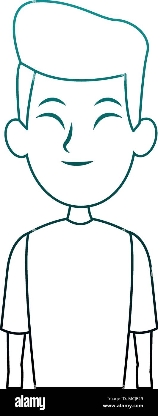 Young asian man cartoon on blue lines Stock Vector Image & Art - Alamy