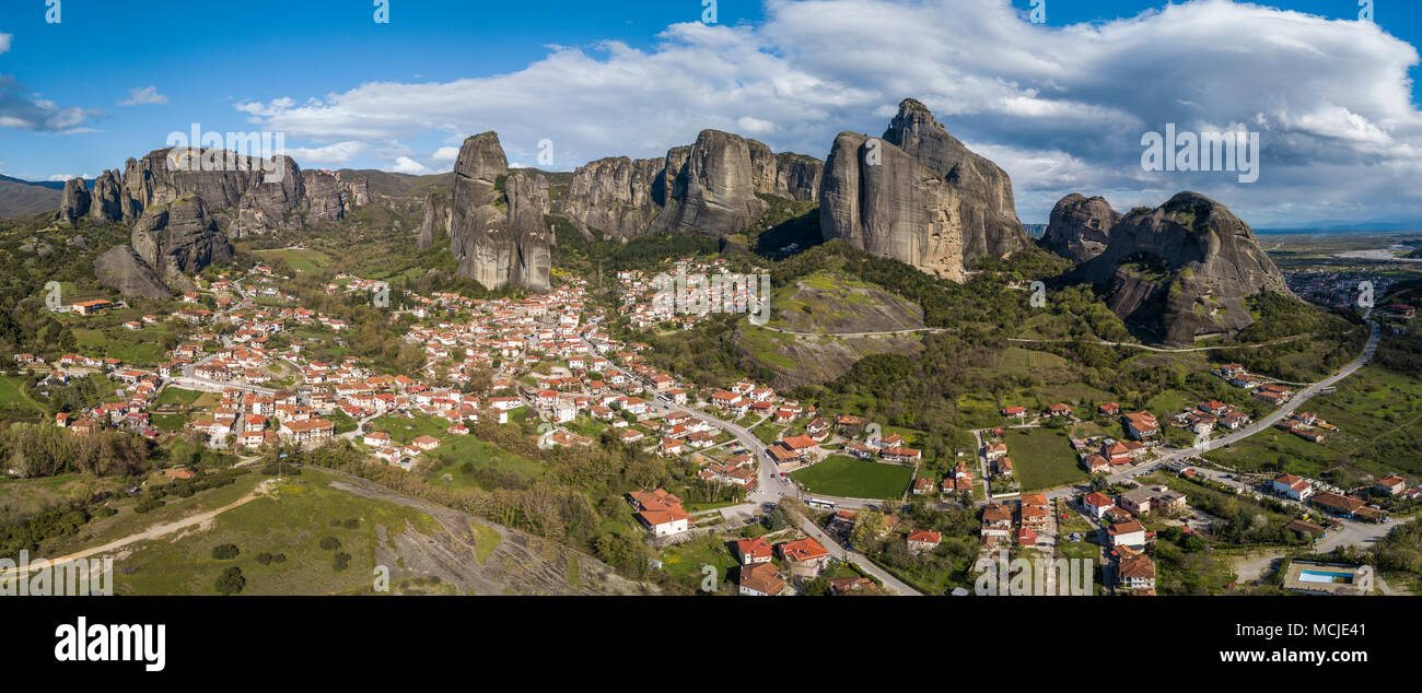 Aerial view of the Meteora Stock Photo - Alamy