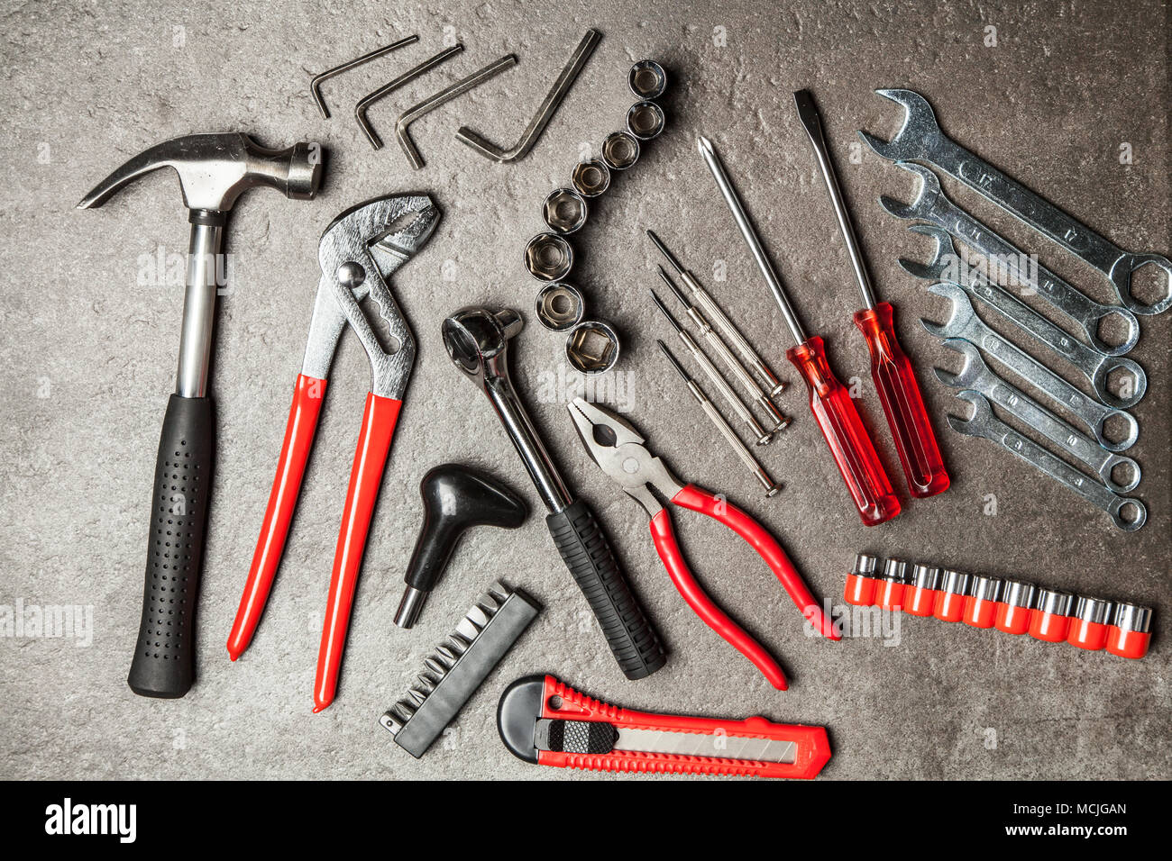 DIY Tools set Stock Photo - Alamy