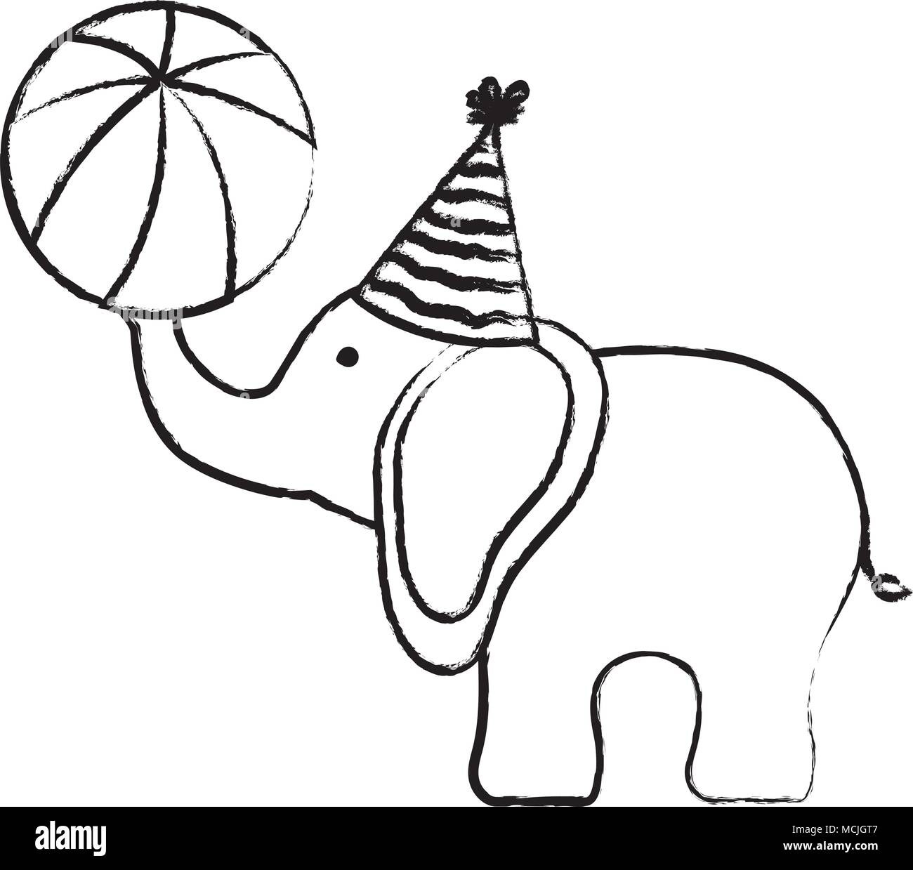 Circus Elephant Drawing