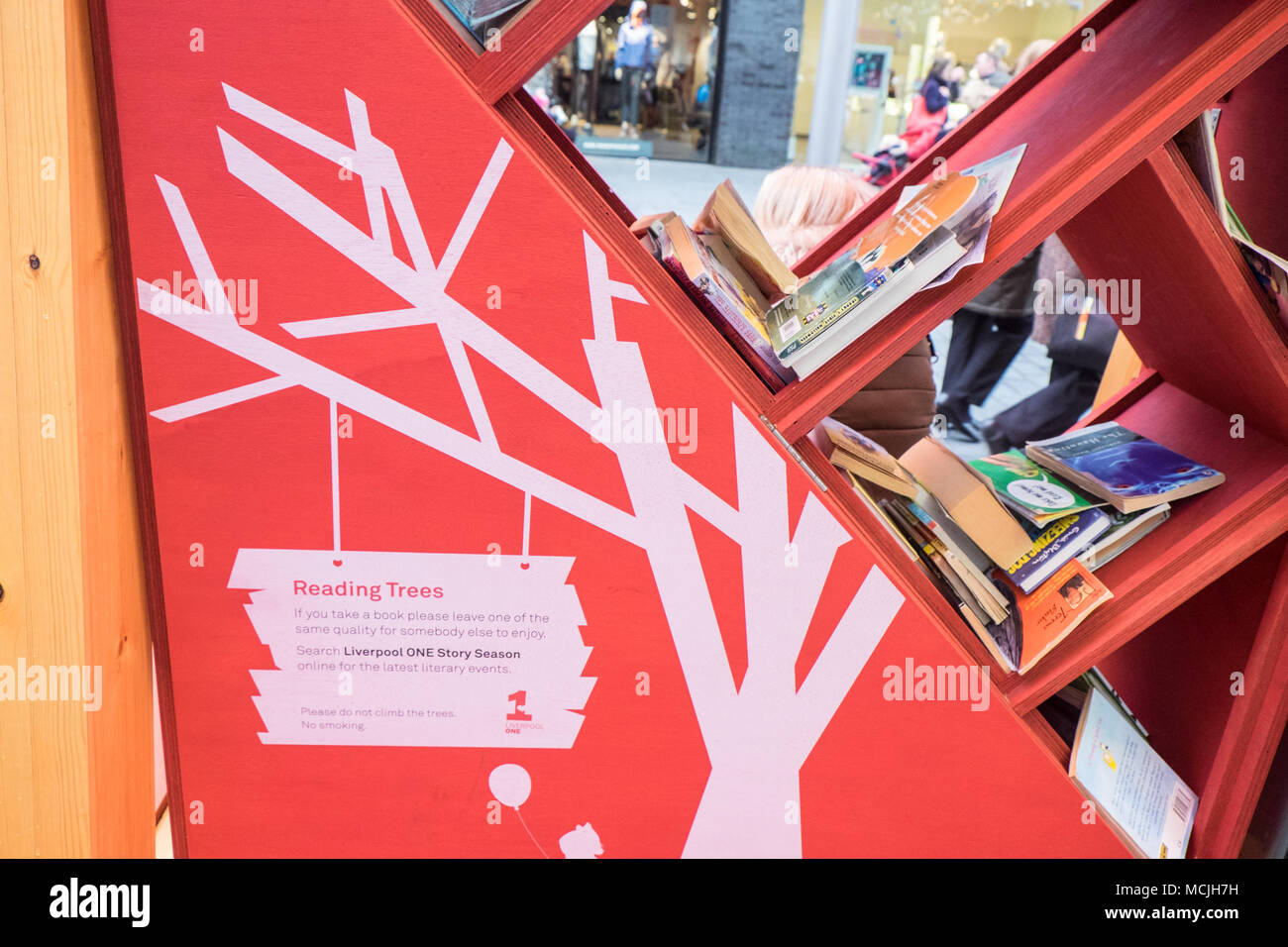 Reading Trees,sculpture,structure,in,Liverpool One,shopping,zone,street ...