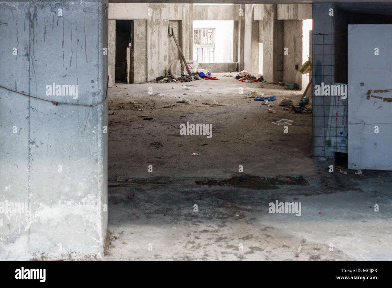 Dirty abandoned building, Athens, Greece Stock Photo - Alamy