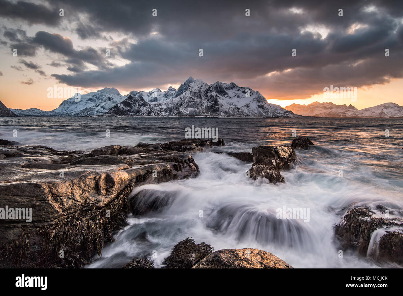 Coast at Vareid, Flakstadøya, Lofoten, Norway Stock Photo - Alamy