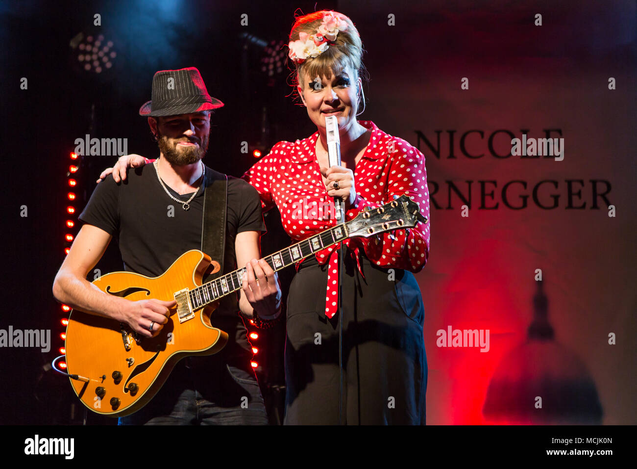 The Swiss singer and songwriter and winner of the Swiss singing casting ...