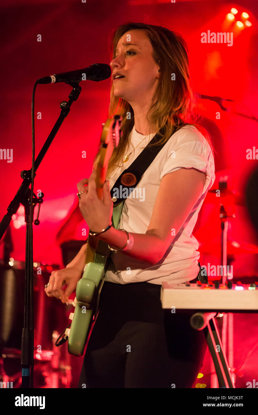 Swiss singer and songwriter Anna Kaenzig live with band in the Schüür ...