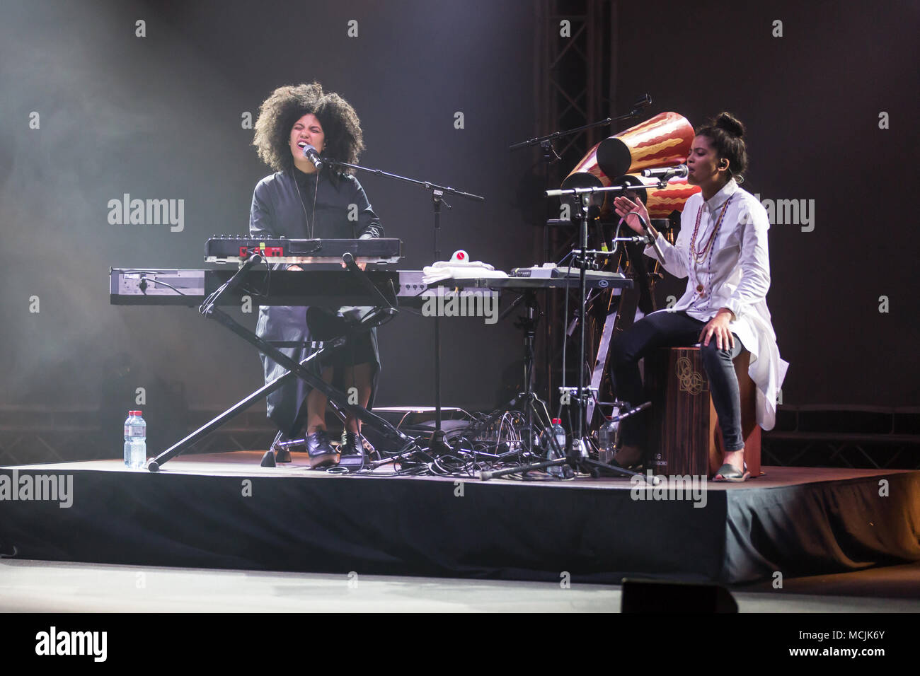 The French-Cuban music duo Ibeyi, which consists of the twin sisters ...