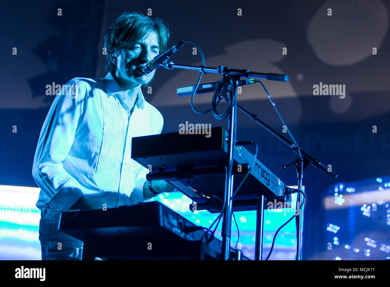 The French synth-pop band Air with guitarist Nicolas Godin and ...