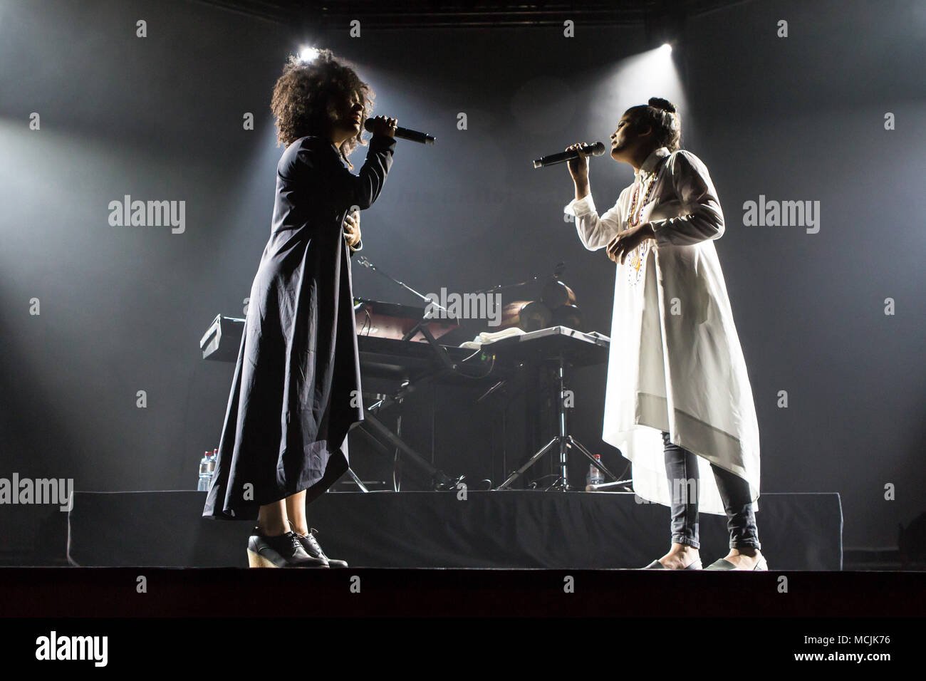 The French-Cuban music duo Ibeyi, which consists of the twin sisters ...