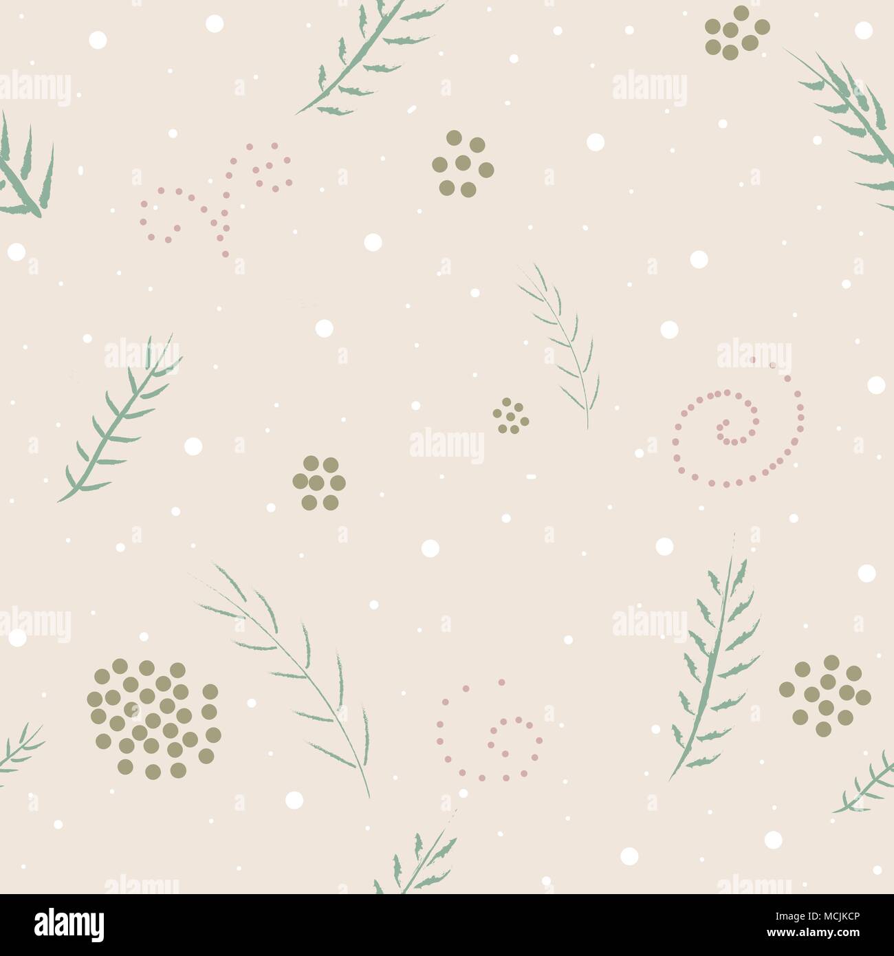 Winter Seamless Pattern with branches of spruce tree on subtle ...