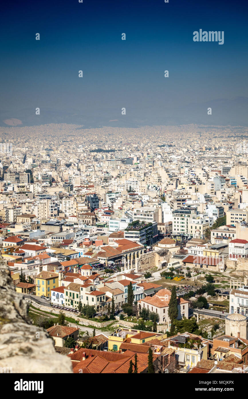 Aerial view of Athens, Greece Stock Photo - Alamy