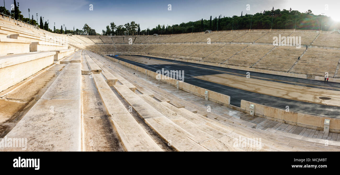 Playing field at Panathinaiko Stadium, Athens, Greece Stock Photo - Alamy