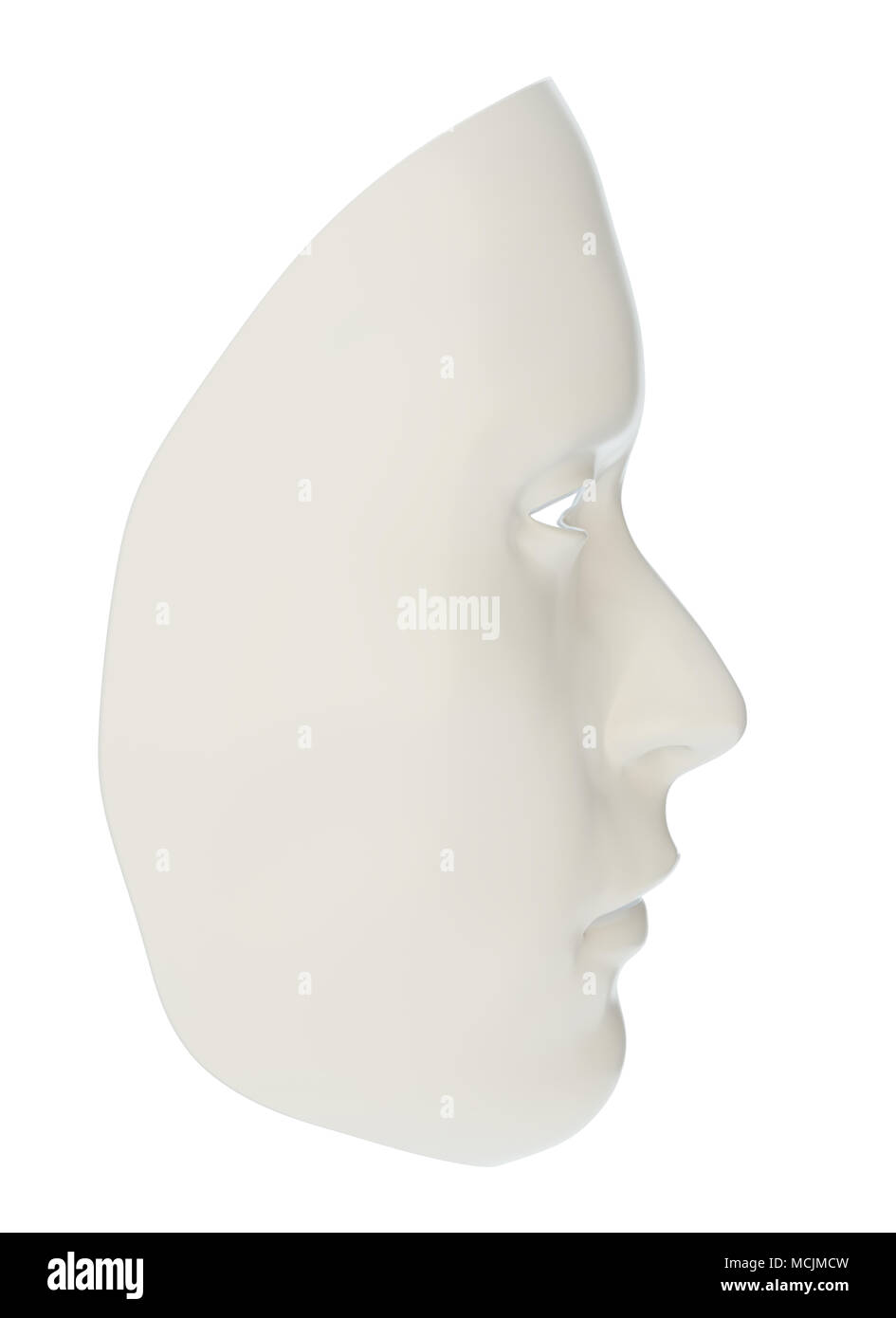 White mask similar to the robot's face Stock Photo - Alamy