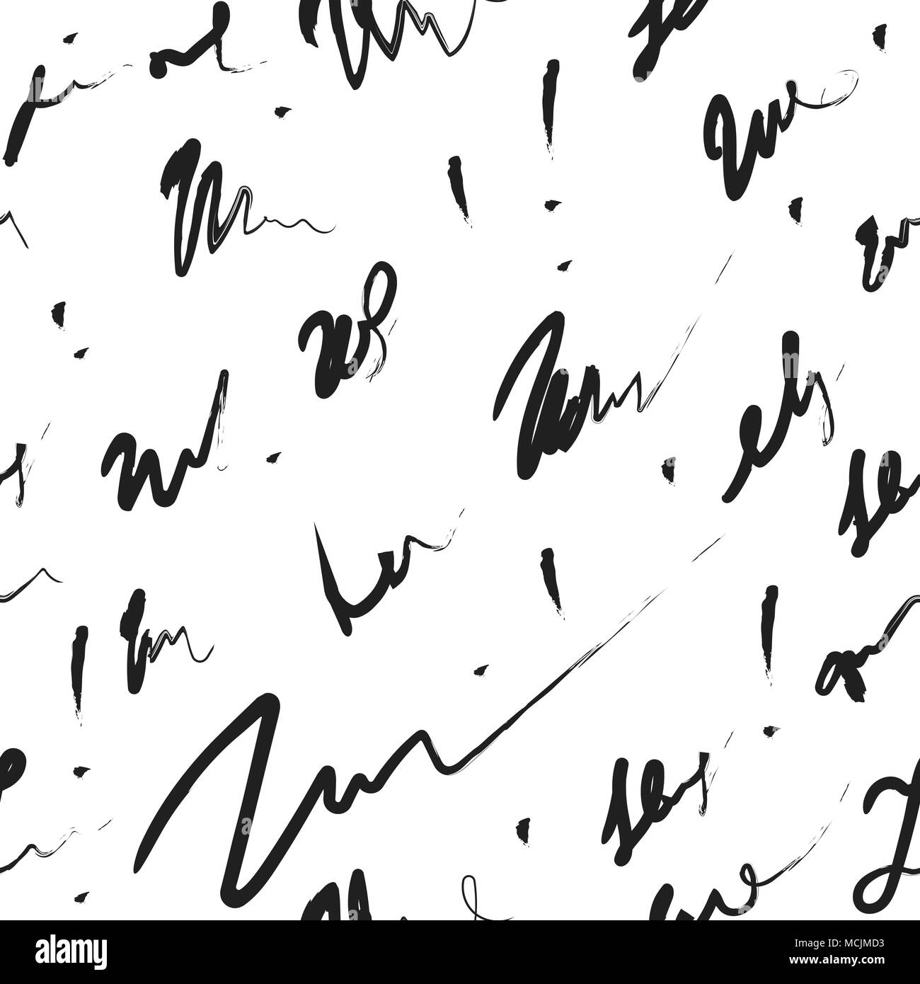 Vector Scribble Seamless Pattern Ink Scribble Continuous Background On