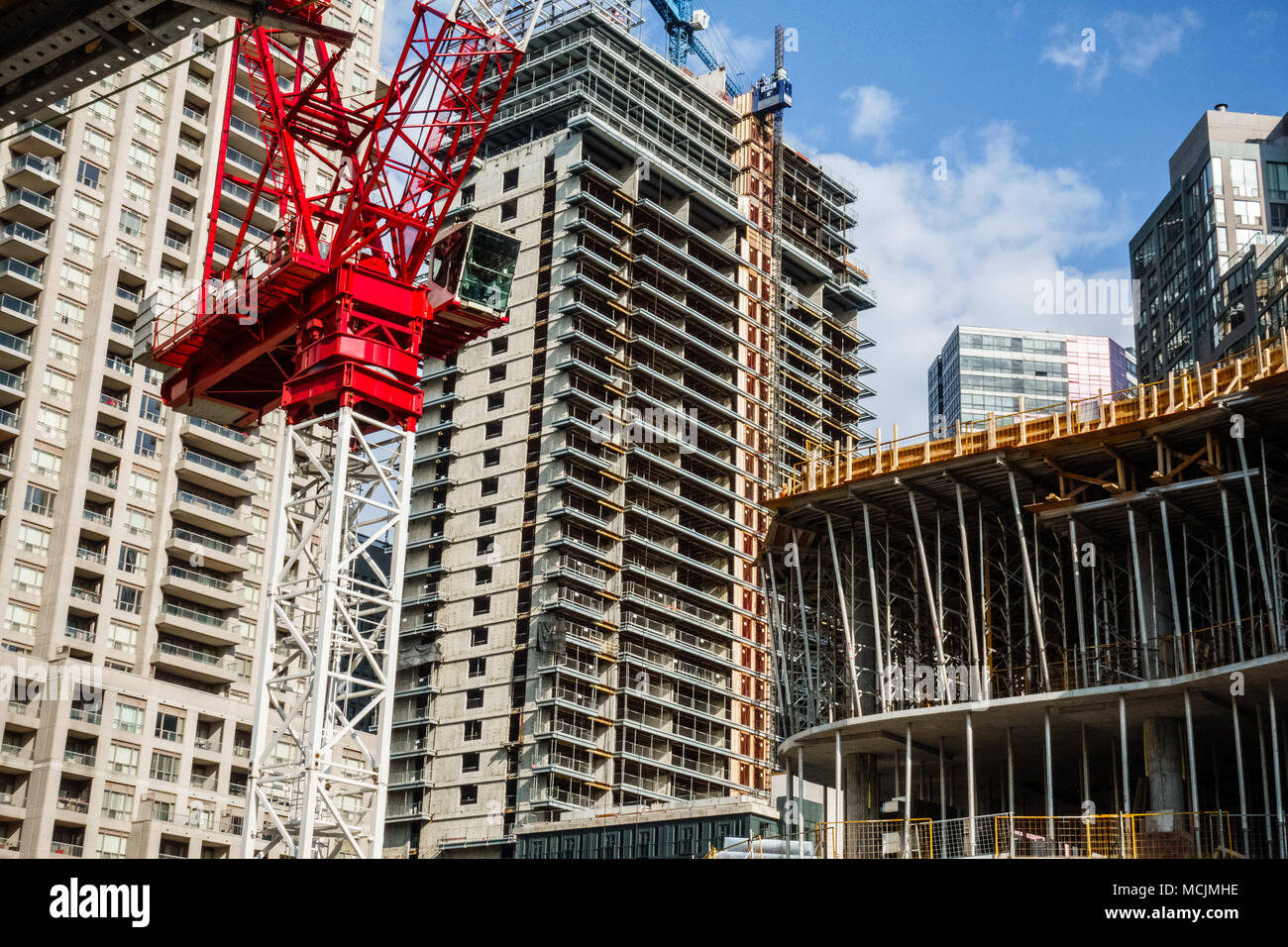 Crane at construction site, Toronto, Canada Stock Photo - Alamy