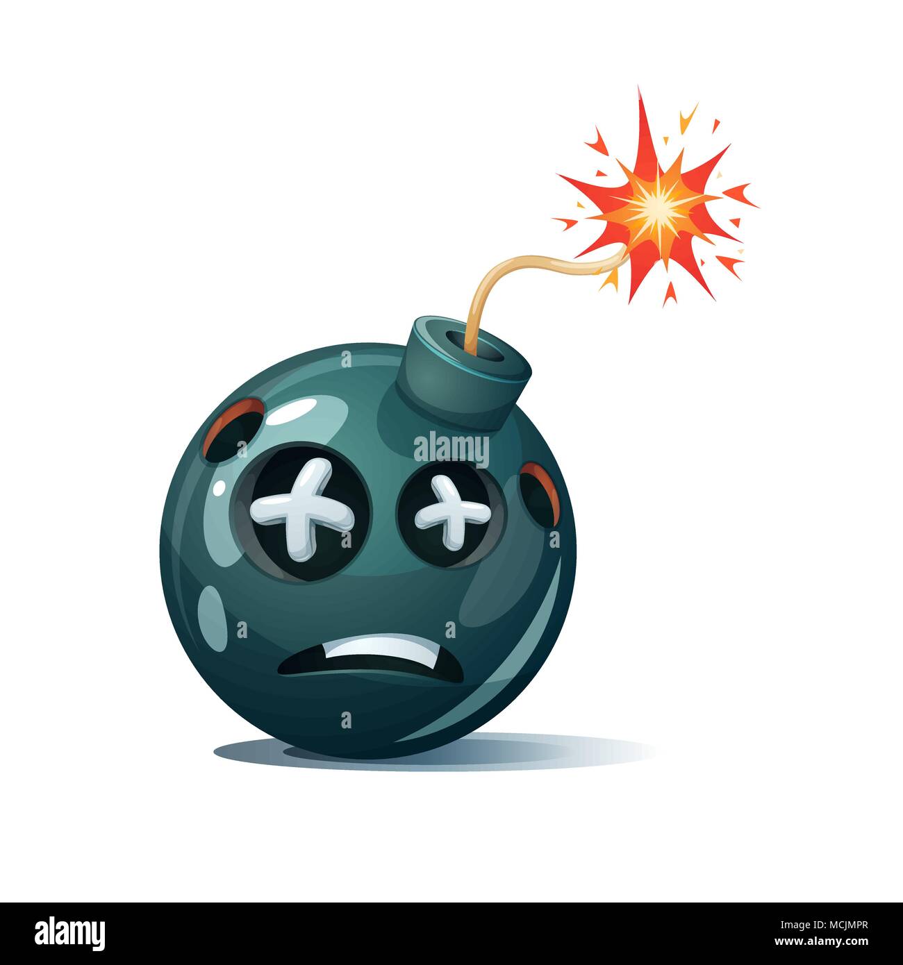 Bomb emoticon cartoon illustration hi-res stock photography and images ...