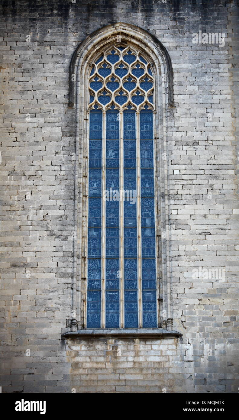 Church stained glass window view from outside Stock Photo - Alamy