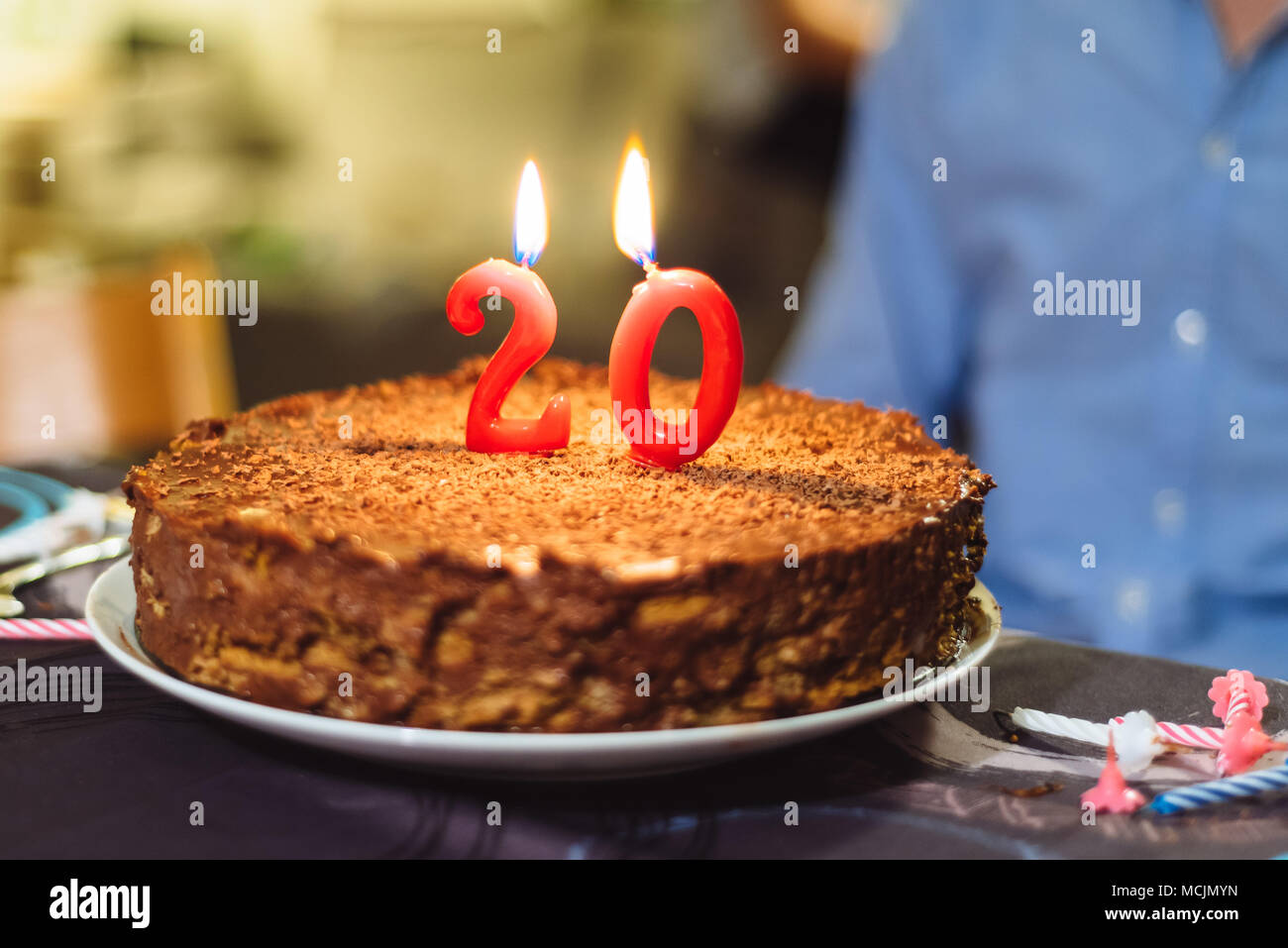 Happy birthday candle 20 hi-res stock photography and images - Alamy