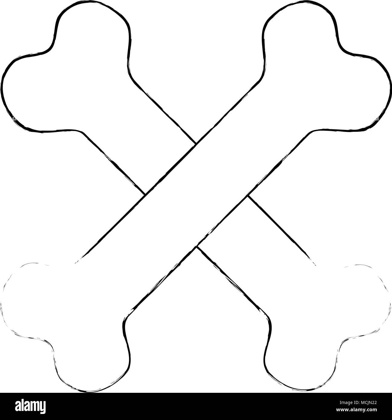 bones crossed toy mascot icon vector illustration design Stock Vector ...