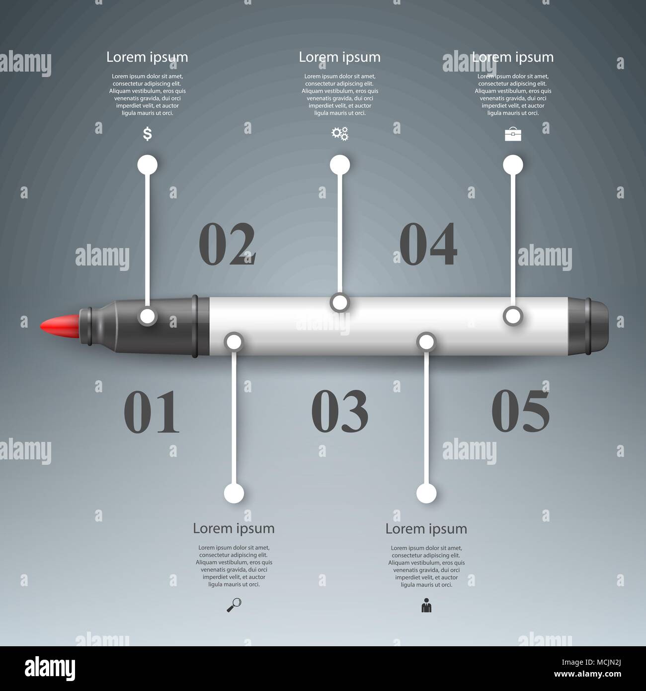 Abstract marker drawing 3d infographics Stock Vector Image & Art - Alamy