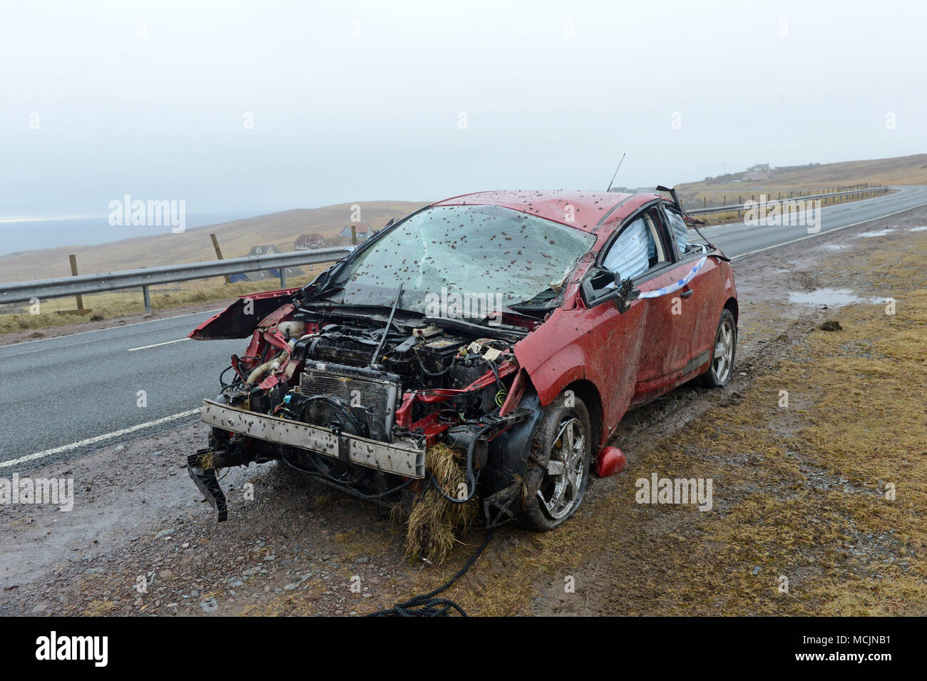 Road accident police tape hi-res stock photography and images - Alamy