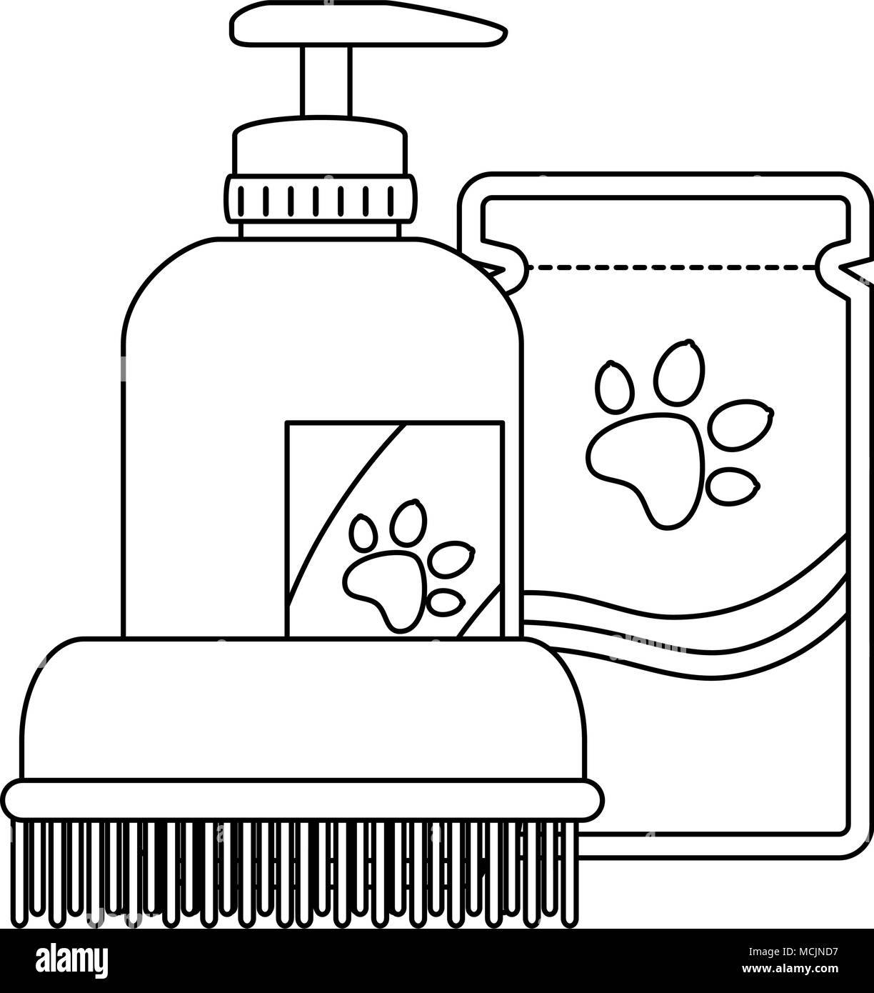 set pet grooming products vector illustration design Stock Vector Image ...
