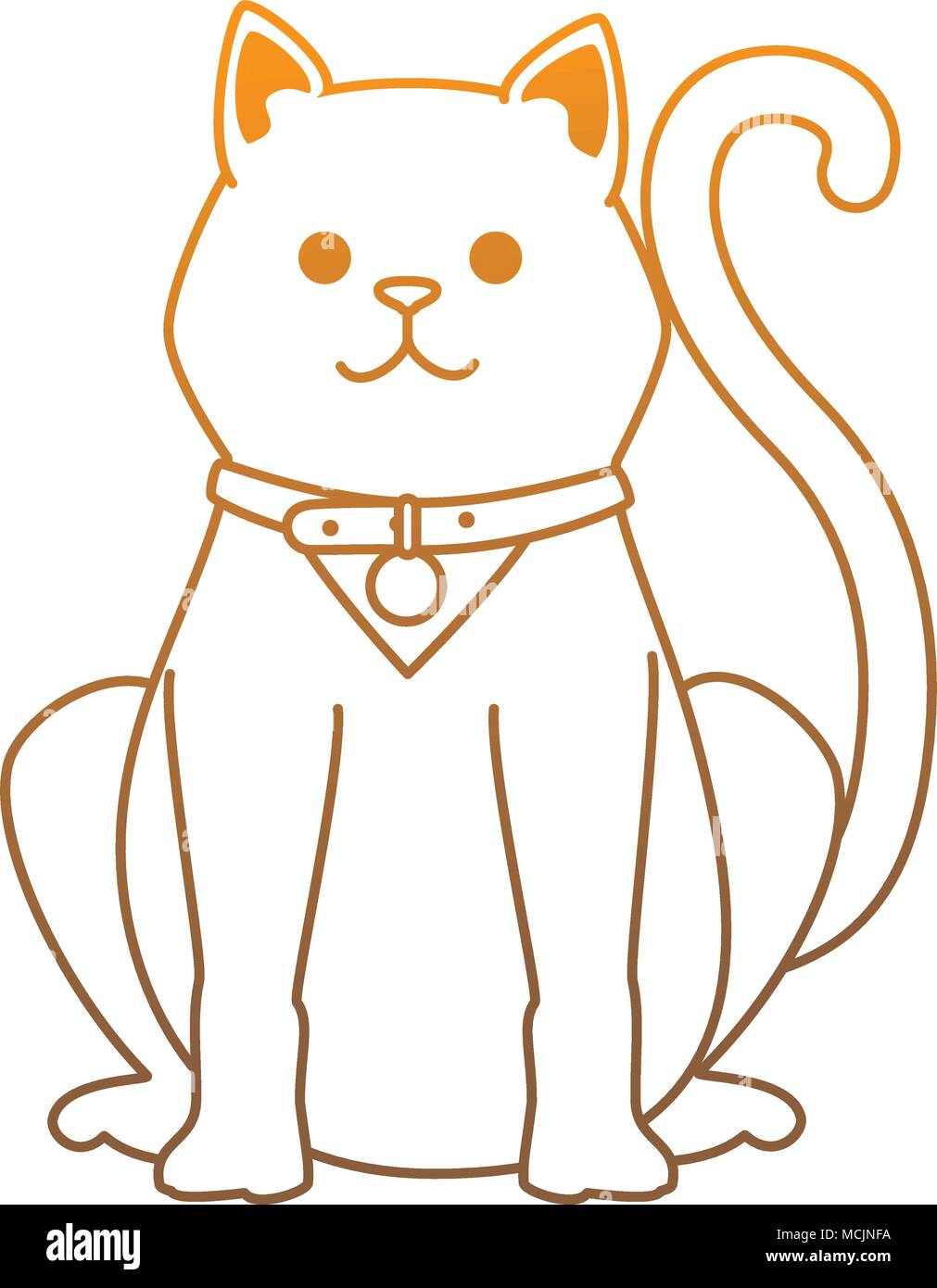 cute cat mascot character vector illustration design Stock Vector Image ...