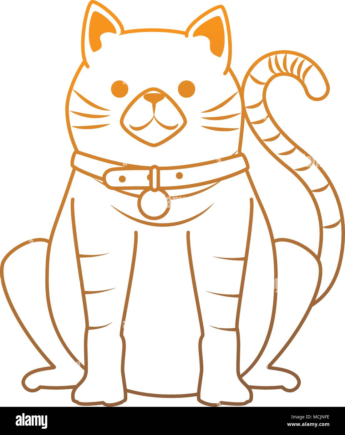 cute cat mascot character vector illustration design Stock Vector Image ...
