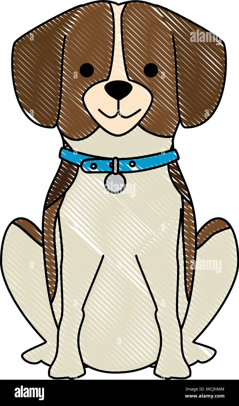 cute dog breed character vector illustration design Stock Vector Image ...