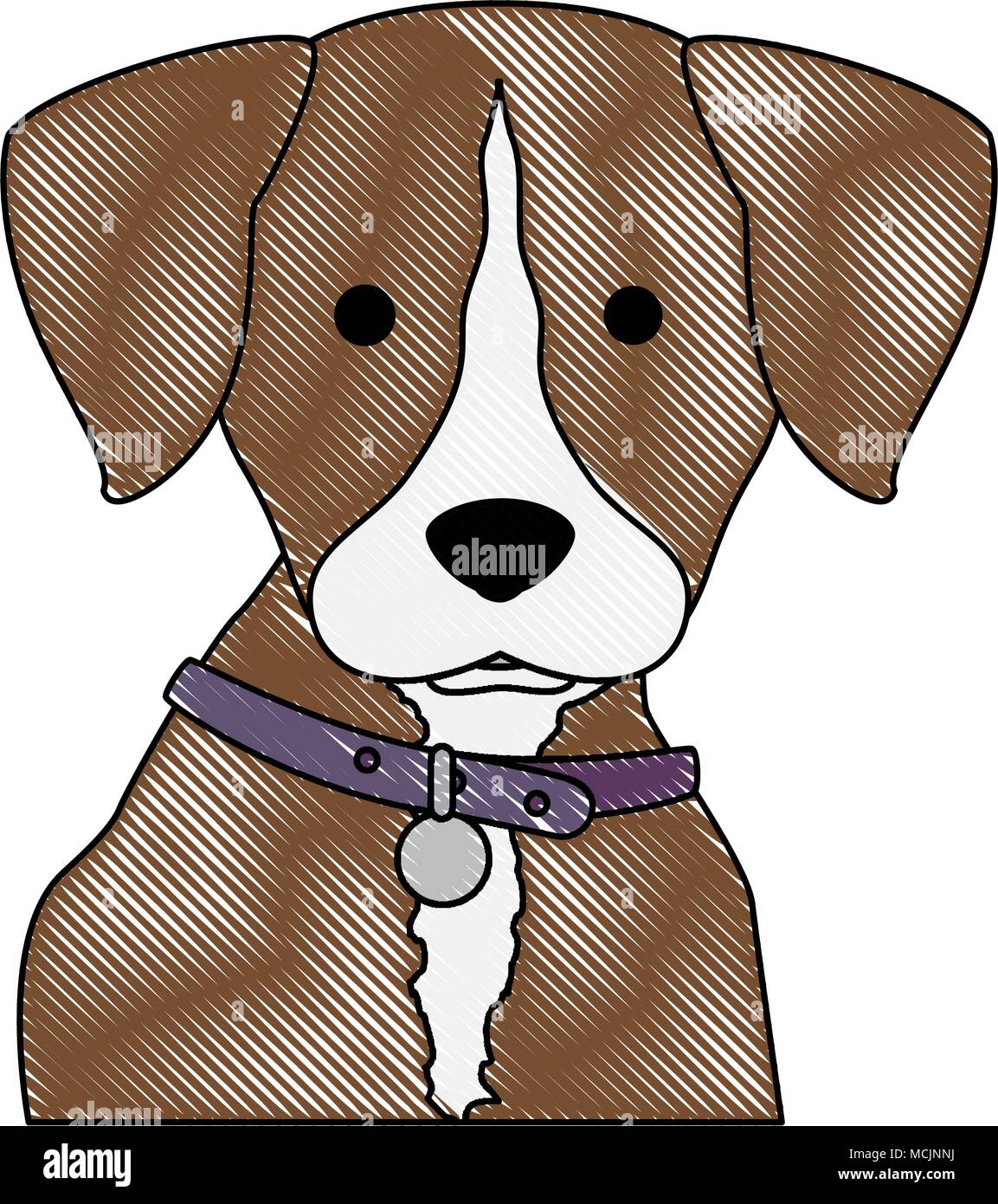 cute dog breed character vector illustration design Stock Vector Image ...