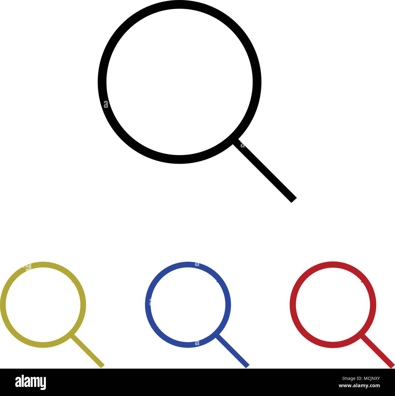 Search Icon Vector Set. outline icon. Vector illustration Stock Vector ...