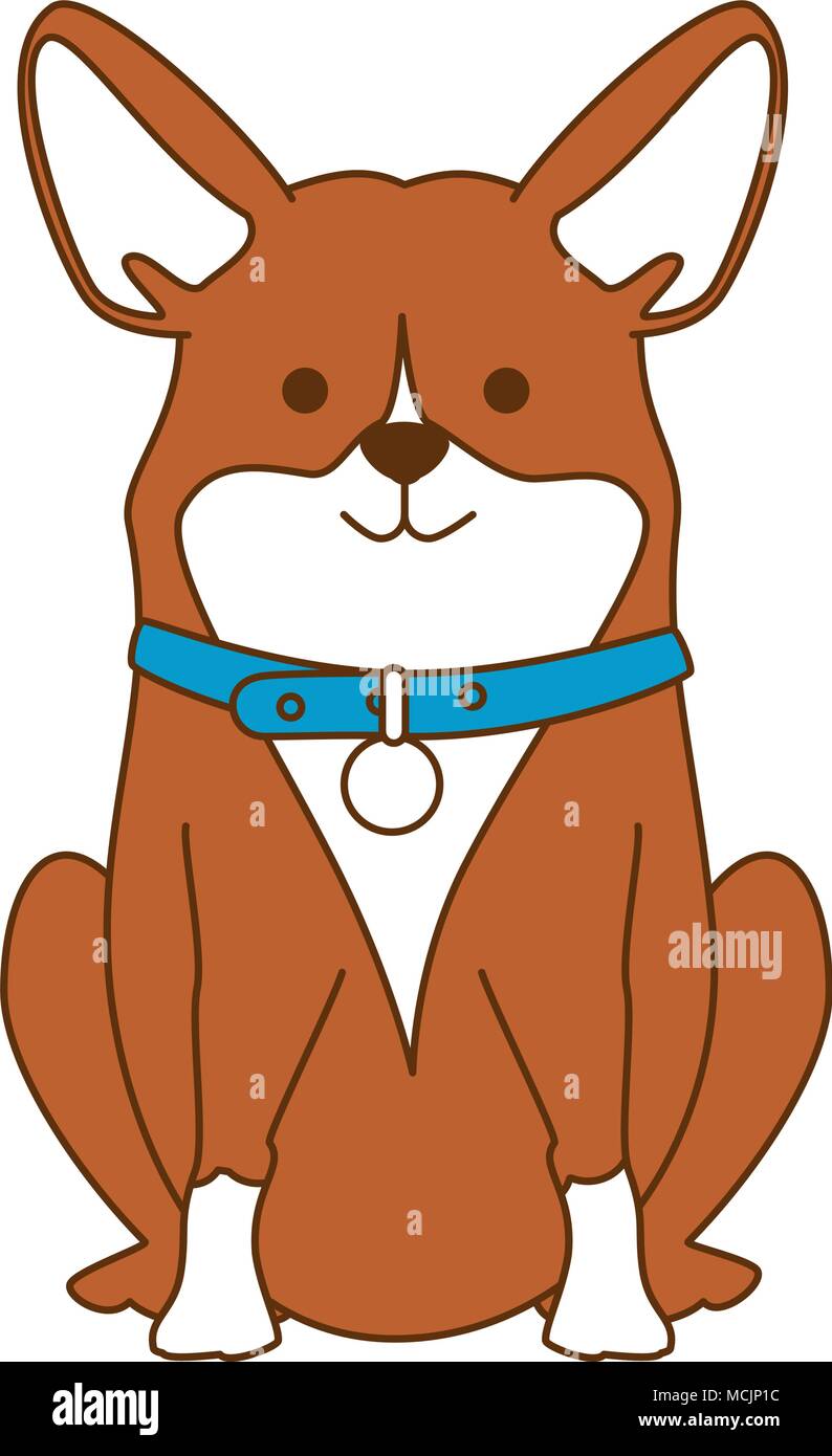 cute dog breed character vector illustration design Stock Vector Image ...
