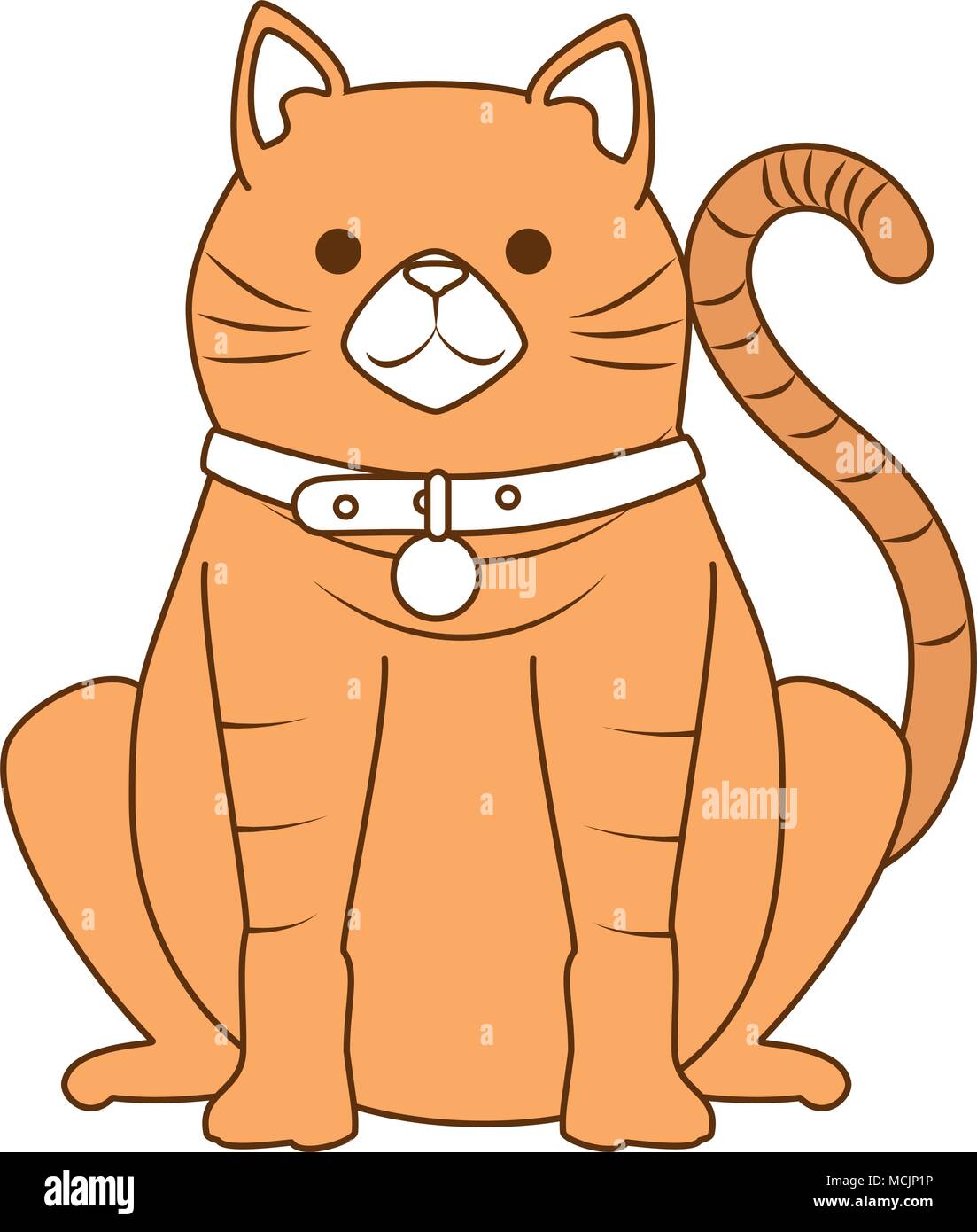 cute cat mascot character vector illustration design Stock Vector Image ...