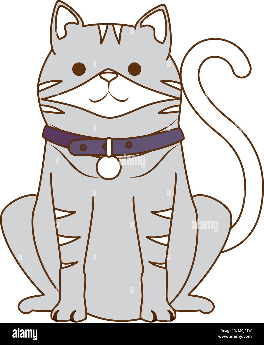 cute cat mascot character vector illustration design Stock Vector Image ...