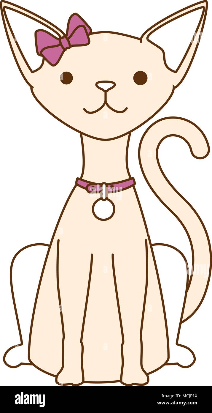 cute cat mascot character vector illustration design Stock Vector Image ...