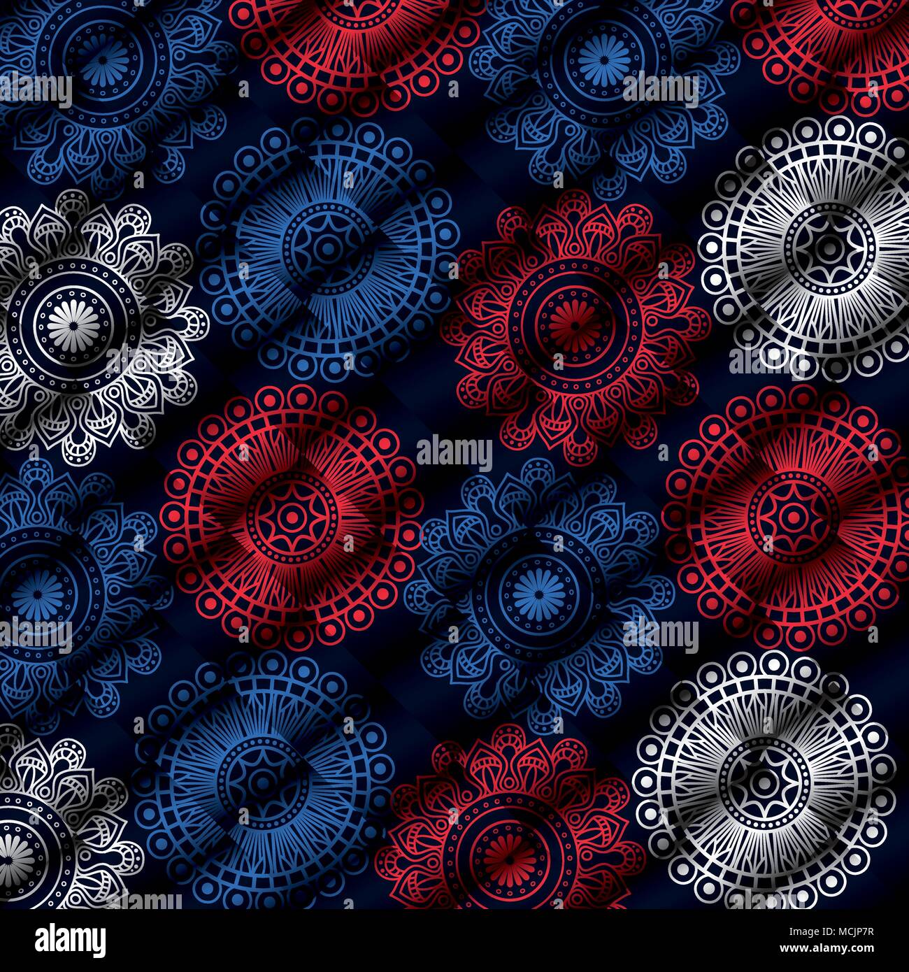 colorful and circular mandalas pattern backgroundvector illustration ...