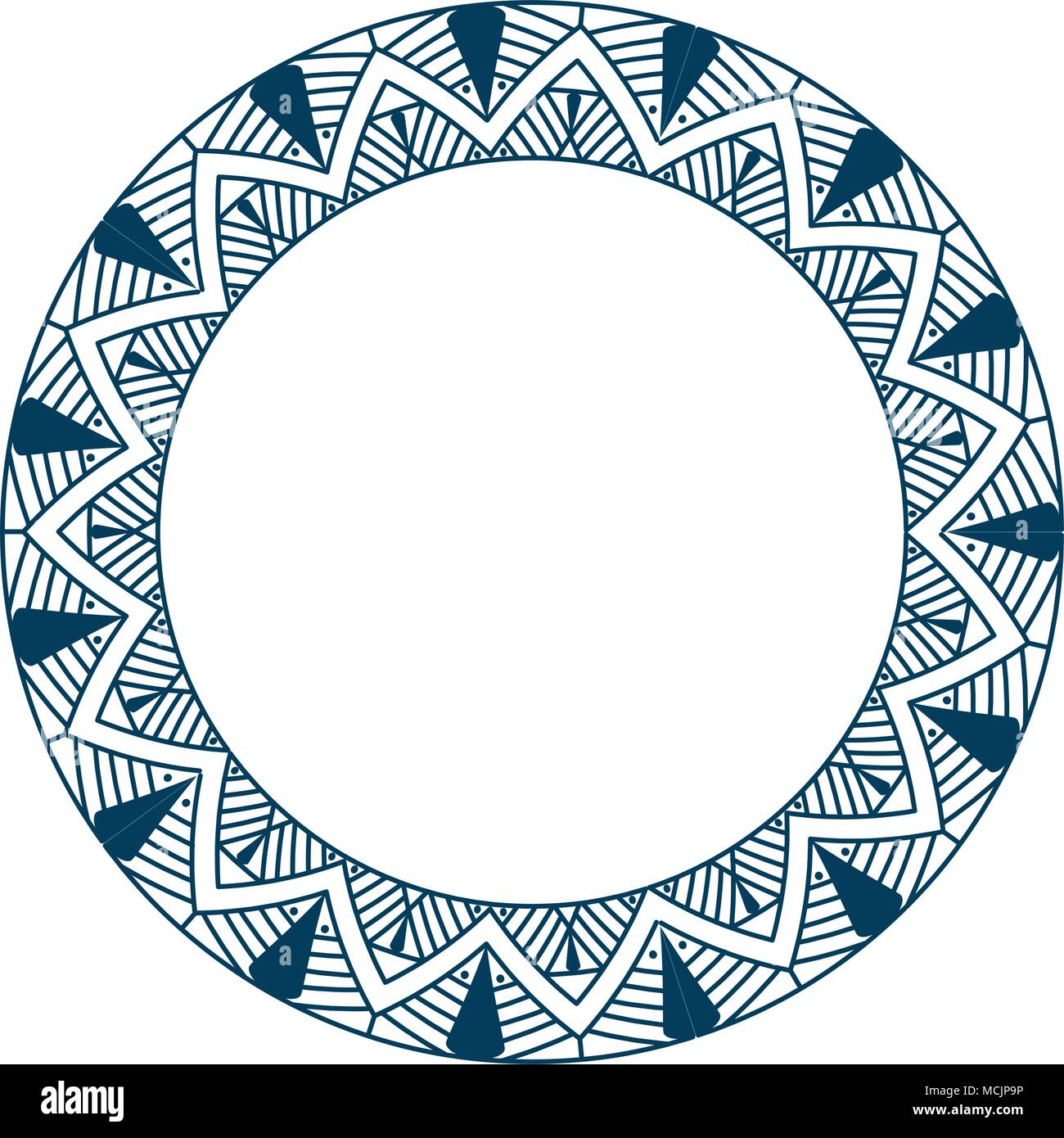 monochrome and circular mandala vector illustration design Stock Vector ...
