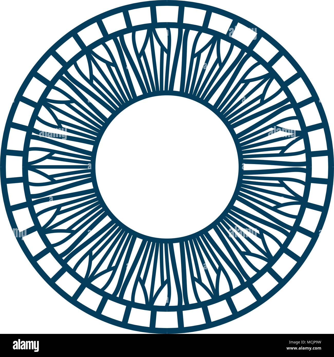monochrome and circular mandala vector illustration design Stock Vector ...