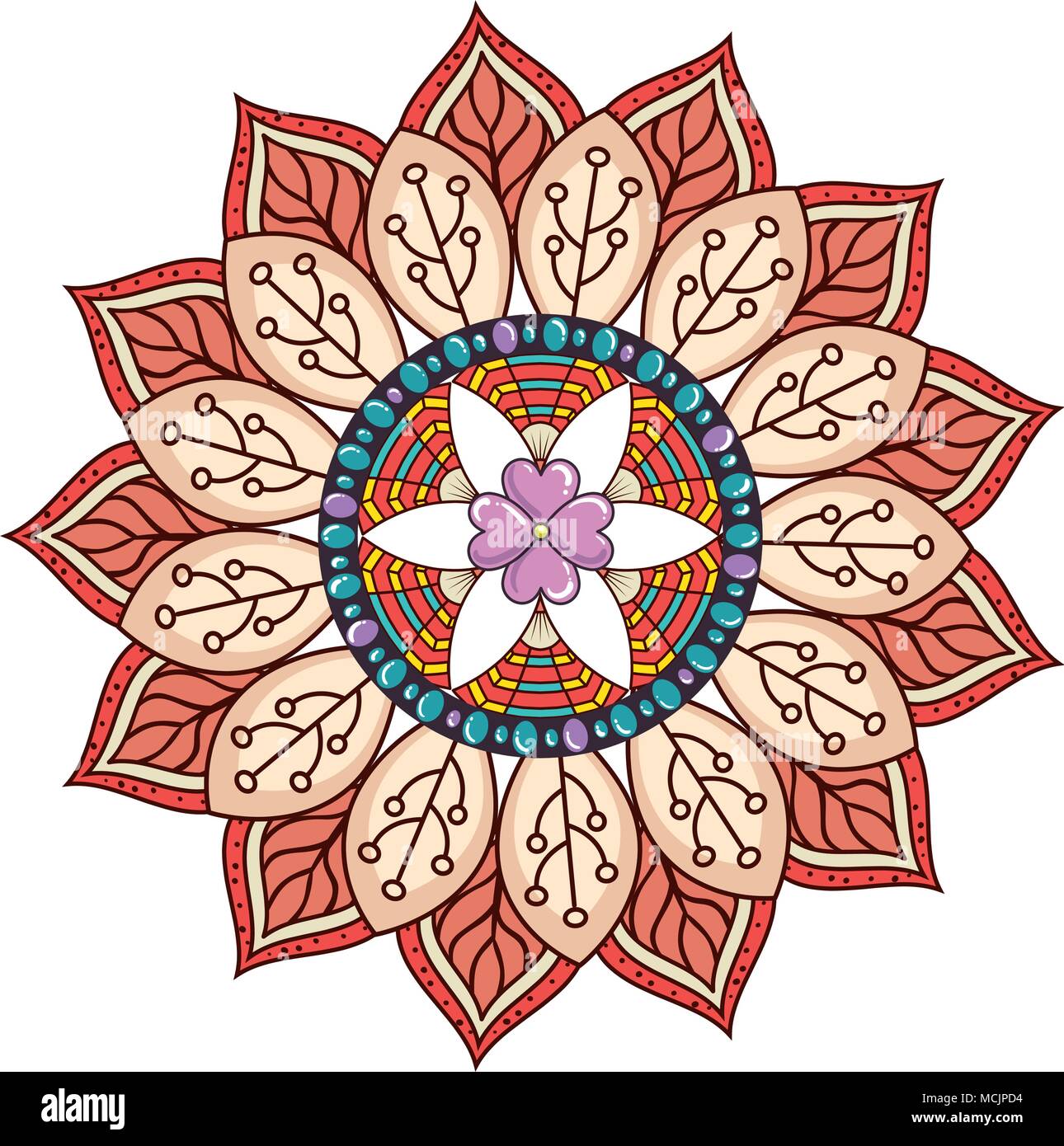 colorful and circular mandala mandala vector illustration design Stock ...