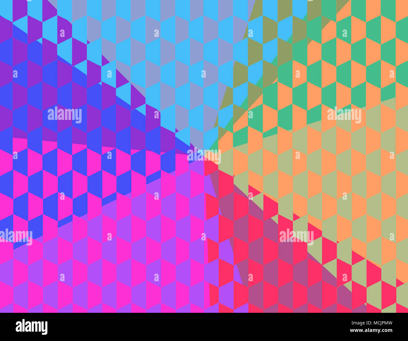 Multi-coloured, geometric pattern, background Stock Photo - Alamy