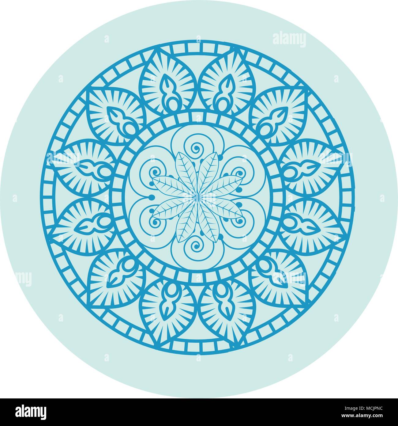 colorful and circular mandala Stock Vector Image & Art - Alamy