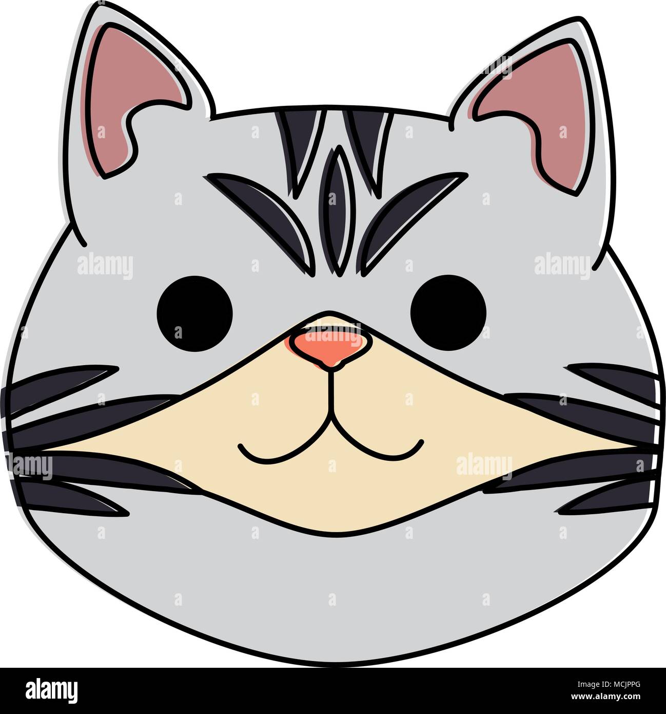 cute cat mascot head character Stock Vector Image & Art - Alamy