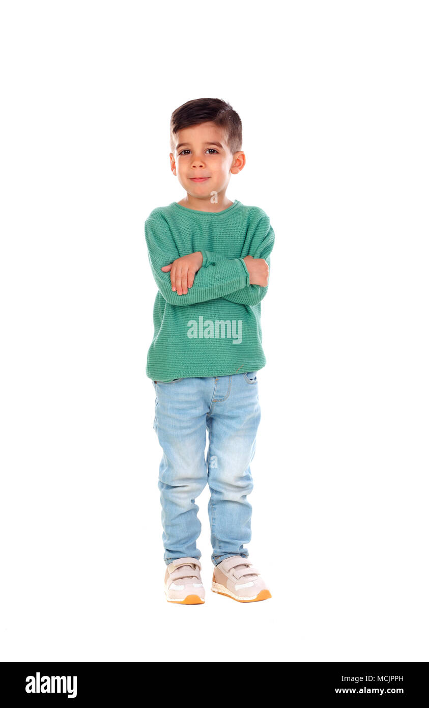 Boy crossing his arms Cut Out Stock Images & Pictures - Alamy