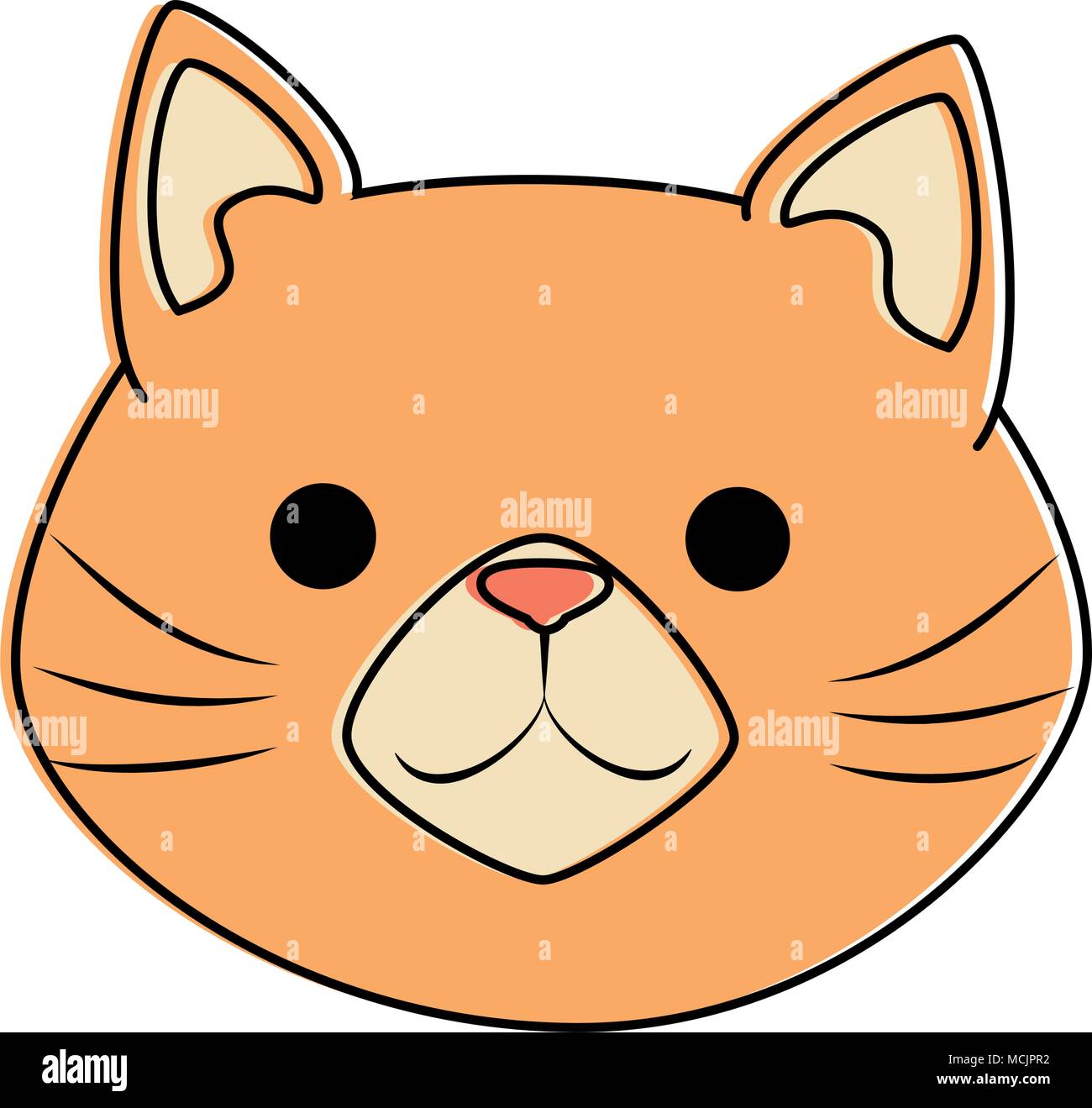 cute cat mascot head character Stock Vector Image & Art - Alamy