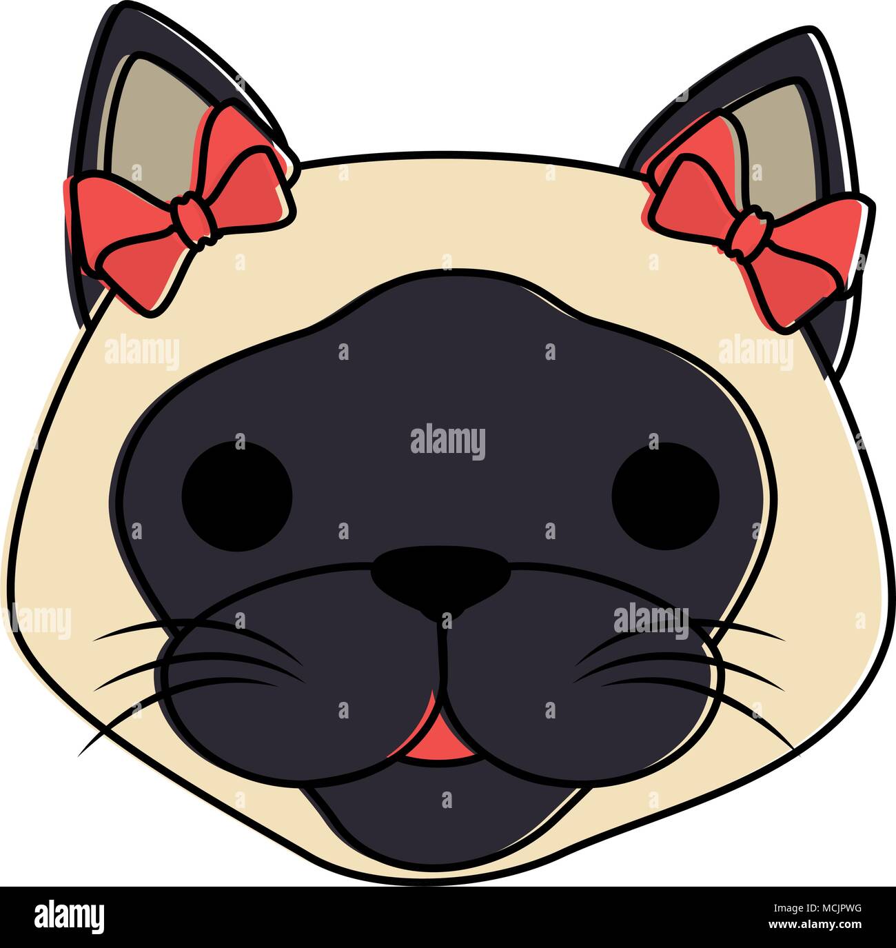 cute cat mascot head character Stock Vector Image & Art - Alamy
