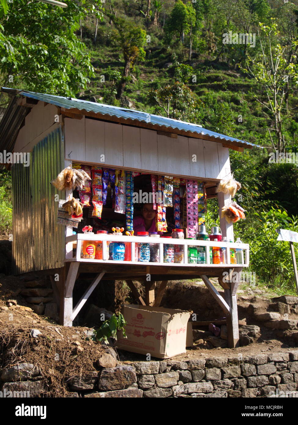 Lachen, SIKKIM, INDIA , 12th APRIL 2011 : a Local store on the foothill ...