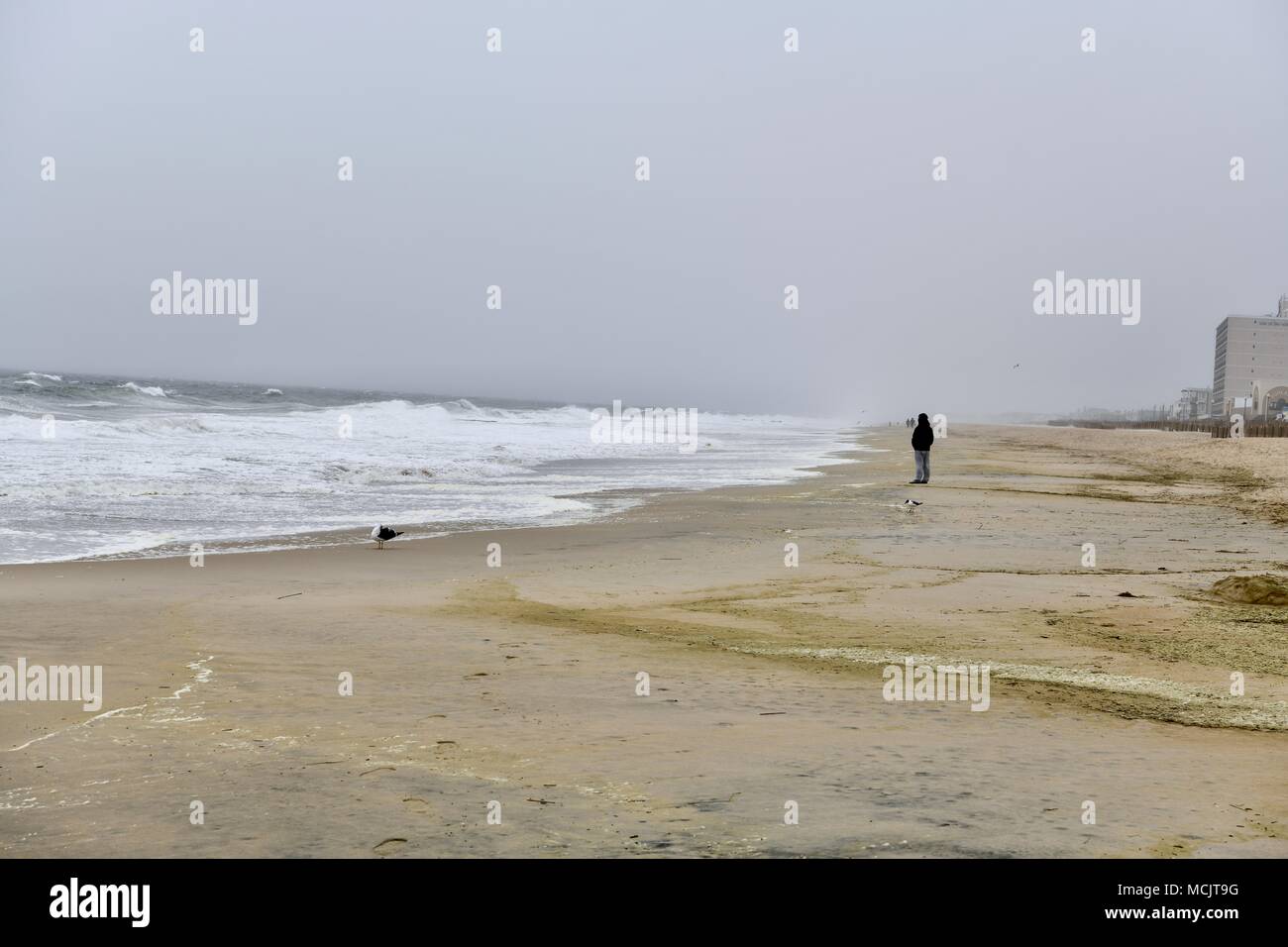 Rain and wind storm causing rough ocean conditions at Rehoboth Beach ...