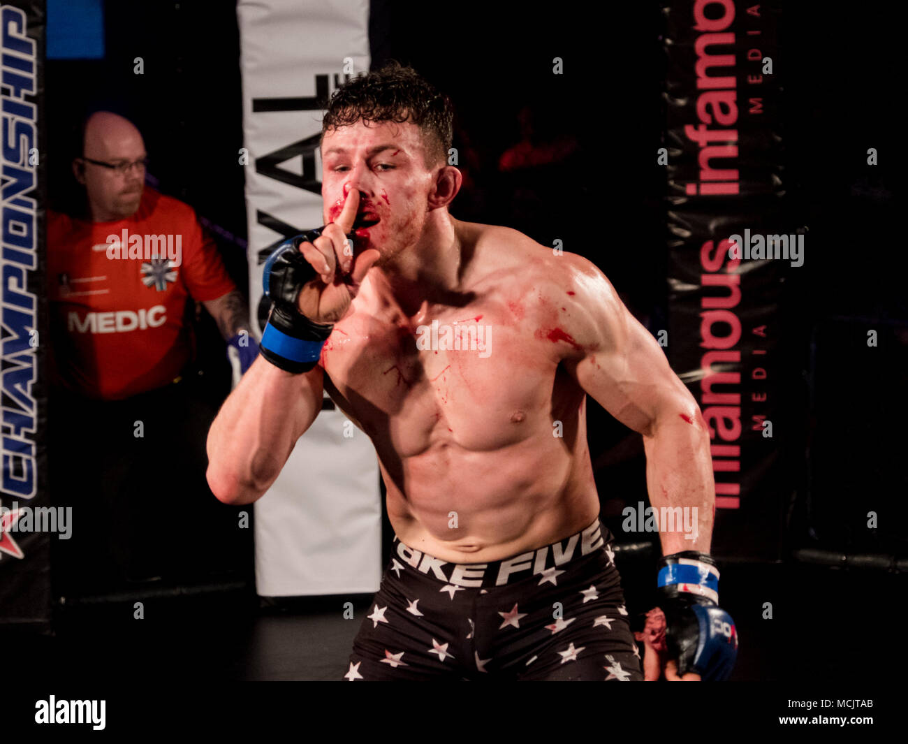 Fight Star Championship London 14th April MMA victory Stock Photo - Alamy
