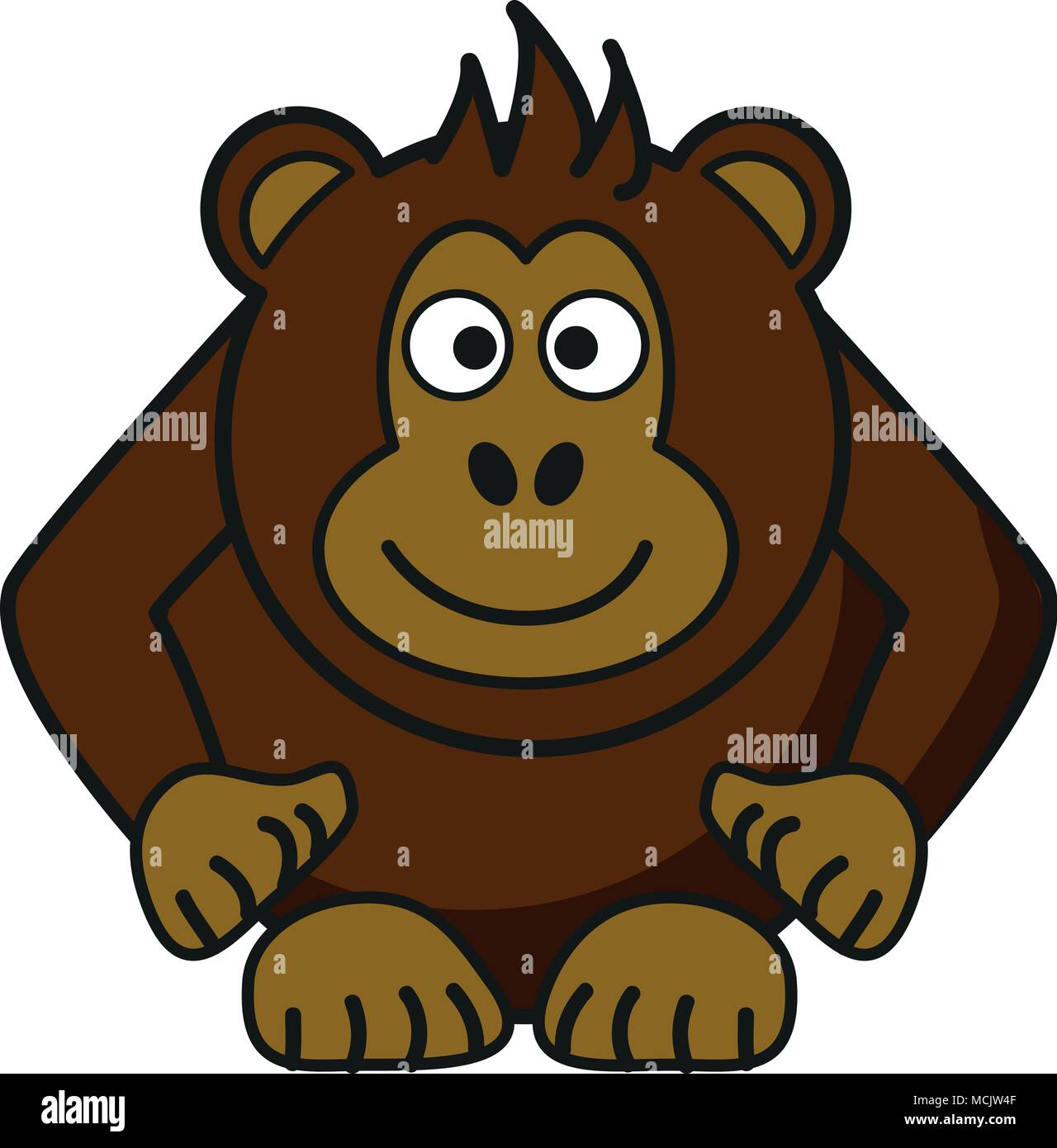 Happy monkey - Vector Stock Vector Image & Art - Alamy