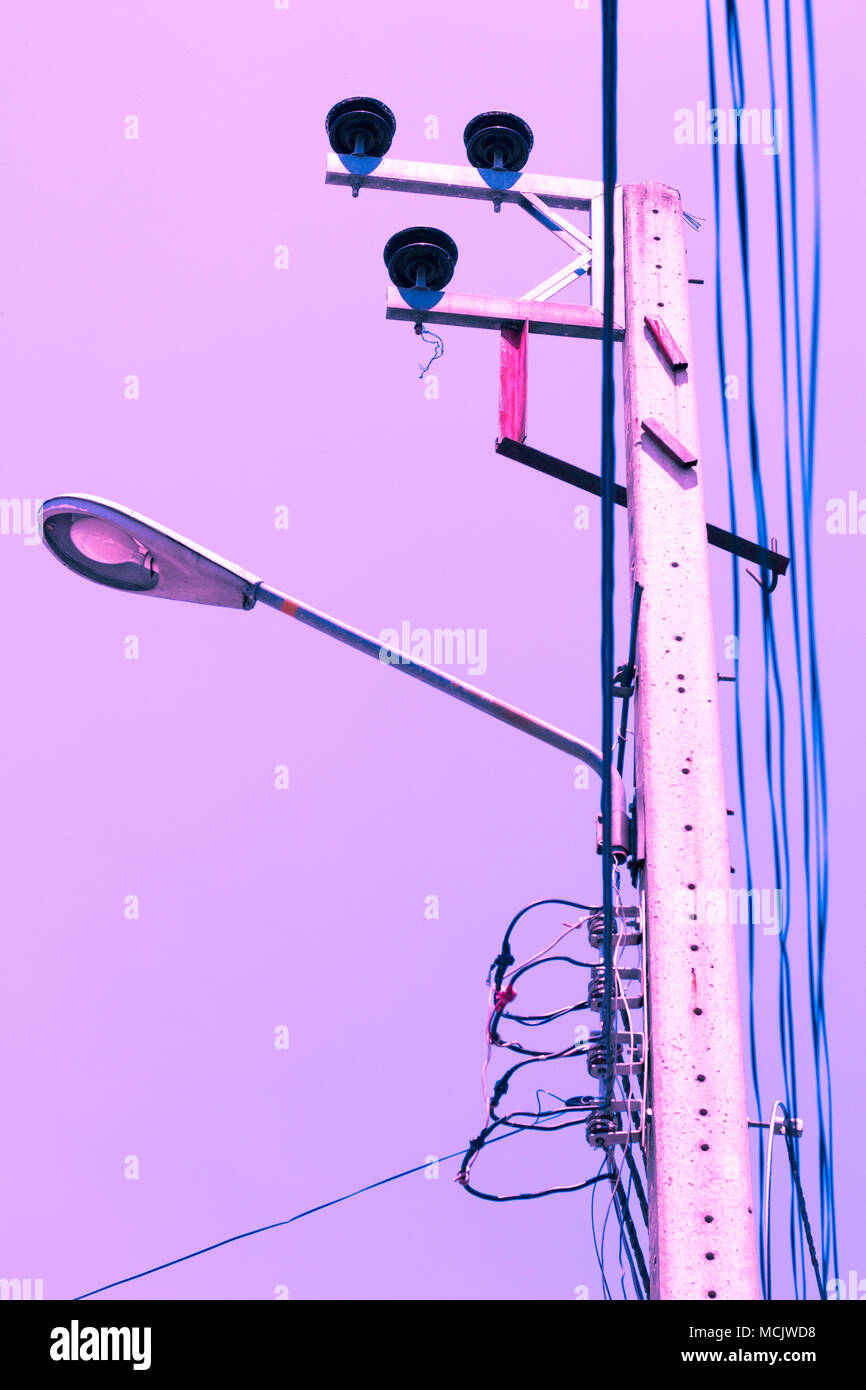 Vintage Lamp post and lamp brick pastel color creative texture and ...