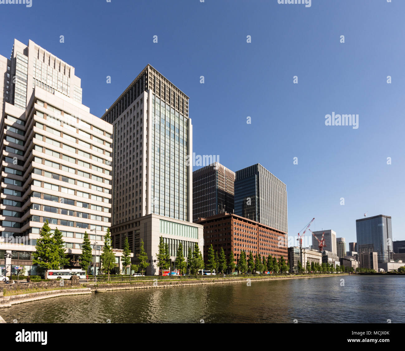 Modern office buildings in the buisiness district of Marunouchi in the ...